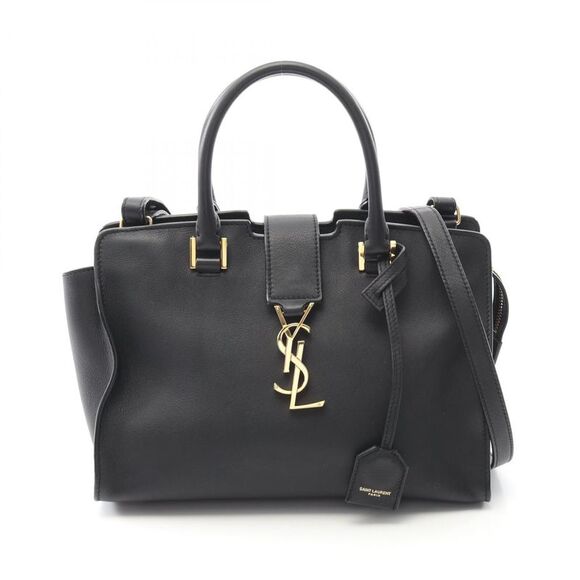 Saint Laurent | Bags | Yves Saint Laurent Baby Cabas Ysl Line Leather ...